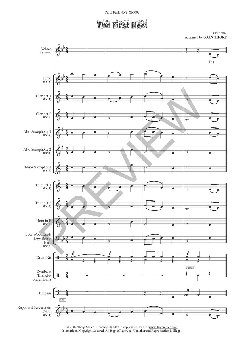 Carol Pack No.2 Christmas sheet music for Concert Band – Thorp Music