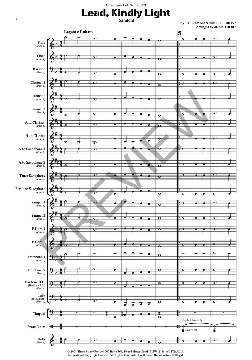 Anzac Hymn Pack No.1 – Thorp Music