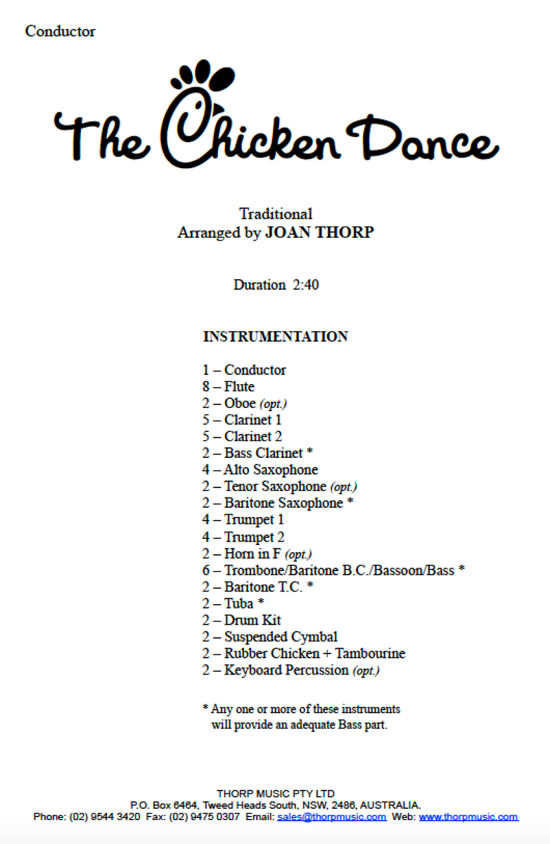 The Chicken Dance – Thorp Music