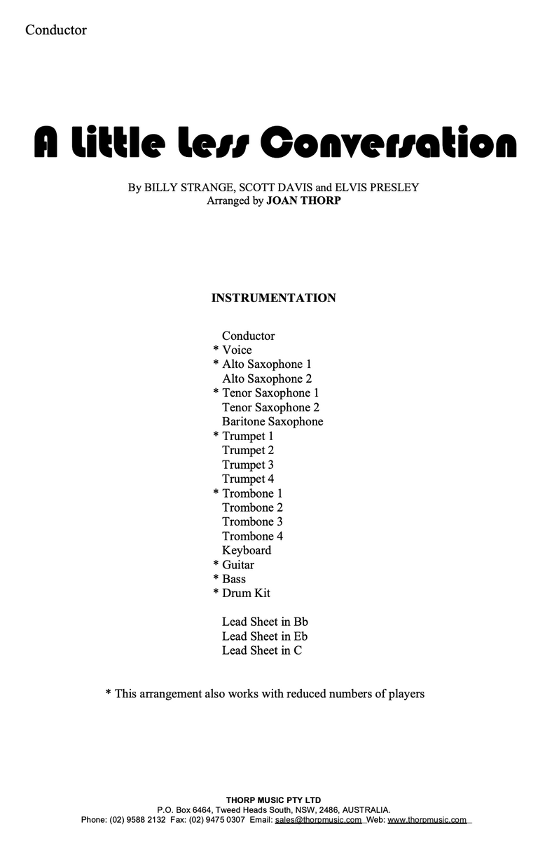 A Little Less Conversation – Thorp Music