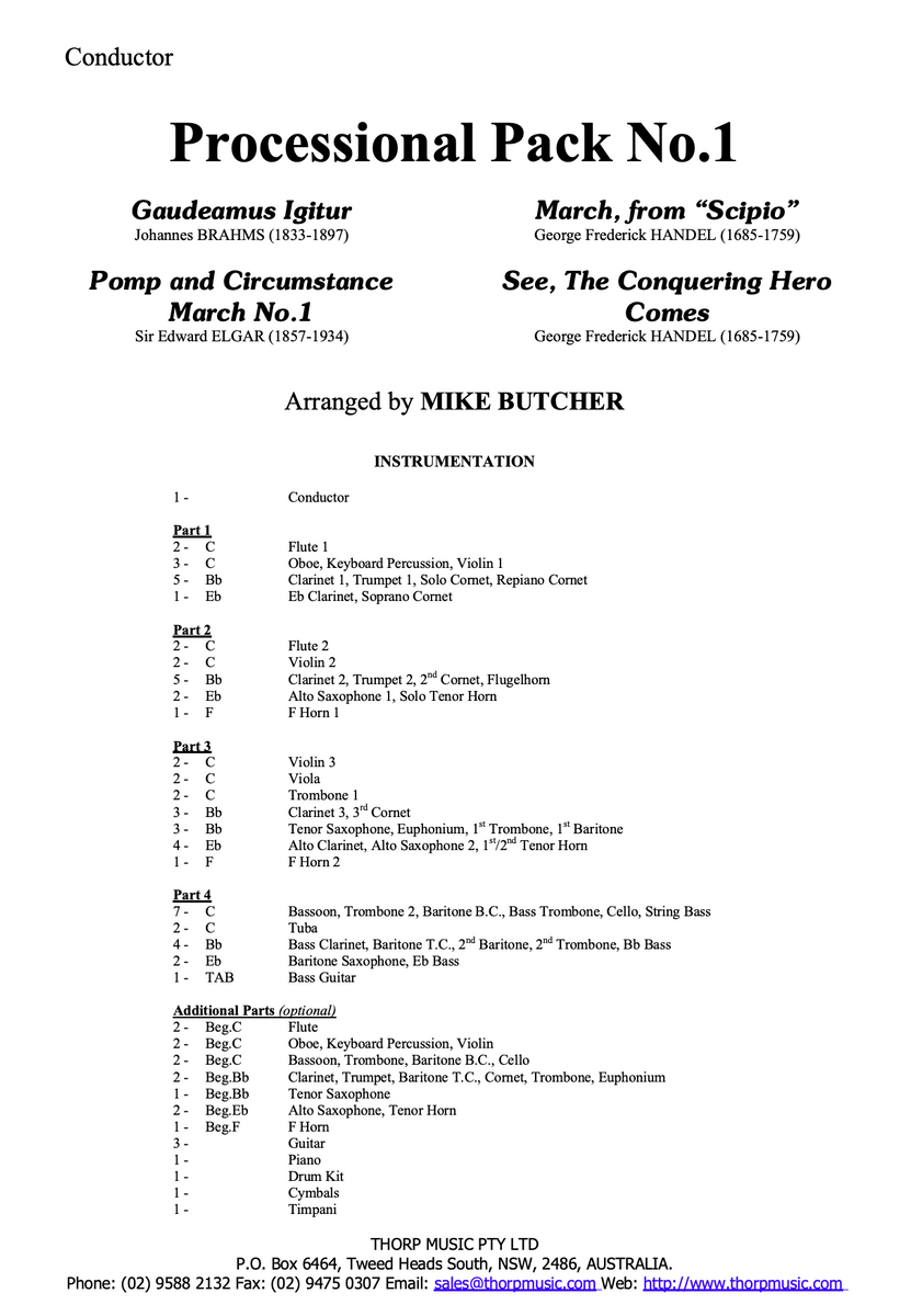 Processional Pack No.1 – Thorp Music